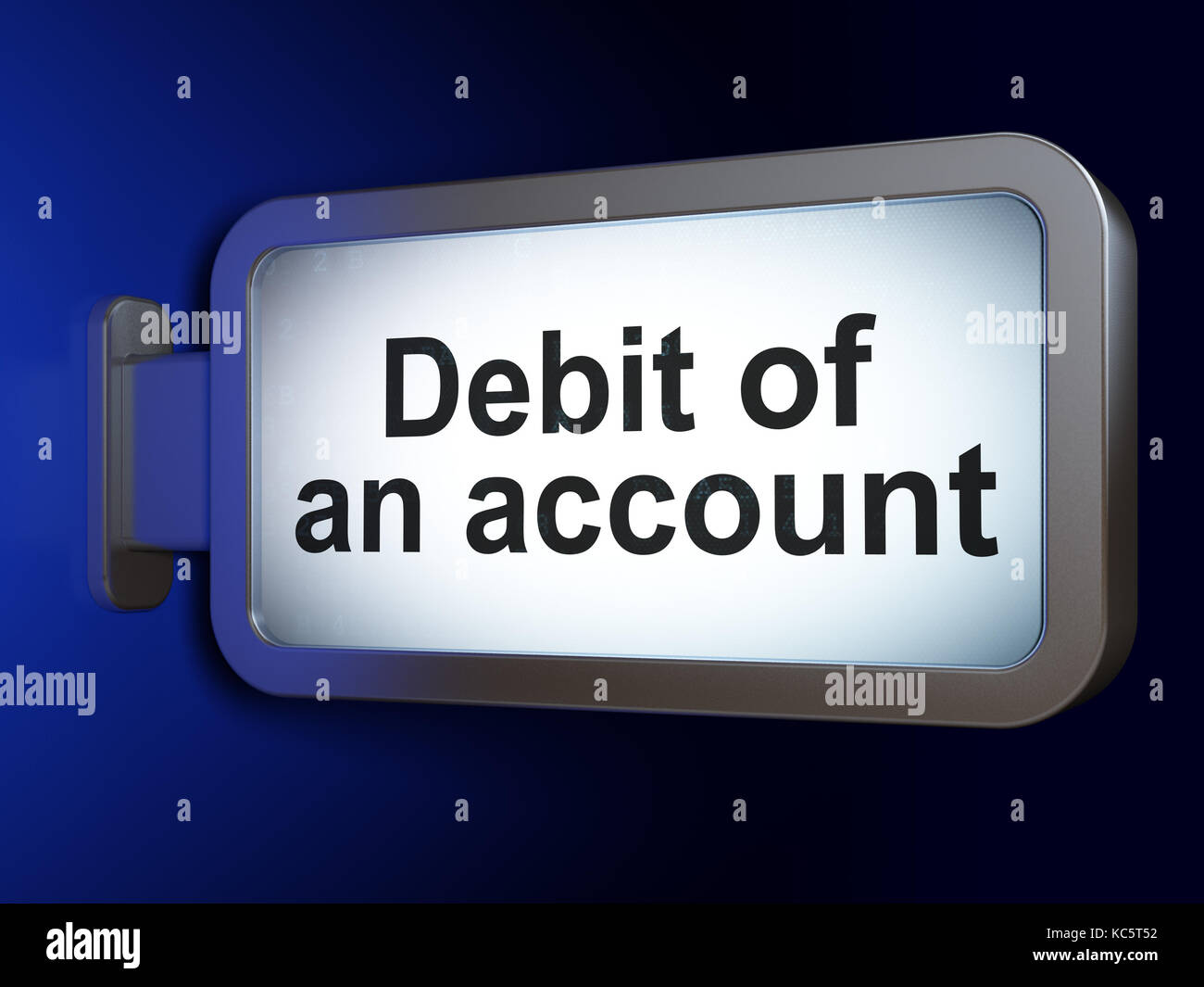 Banking concept: Debit of An account on billboard background Stock ...