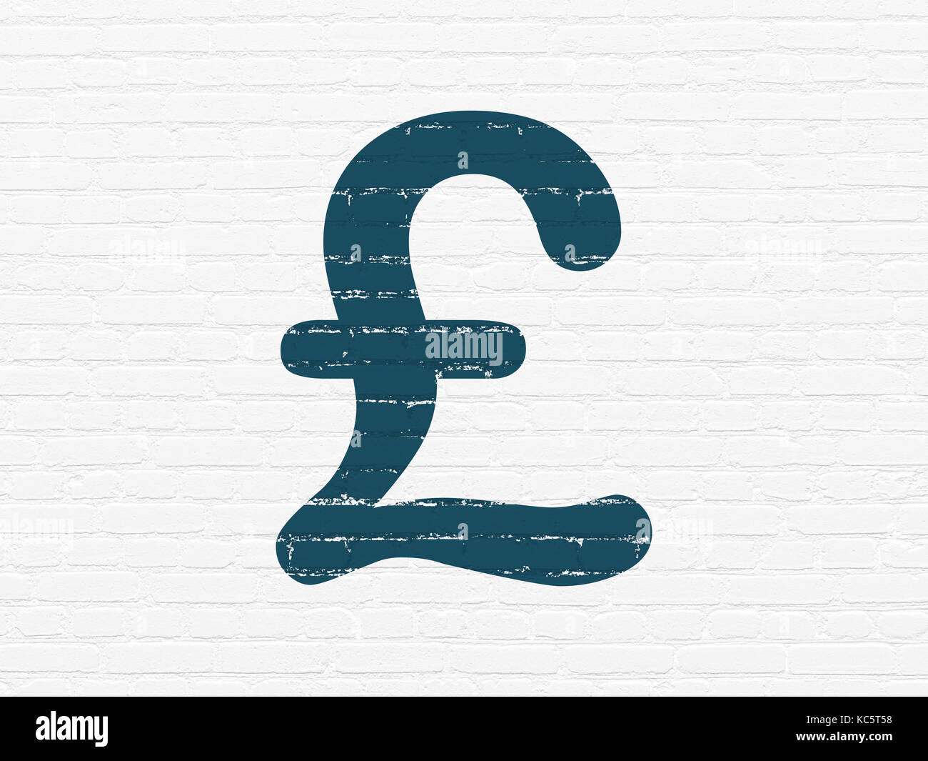 Money concept: Pound on wall background Stock Photo - Alamy
