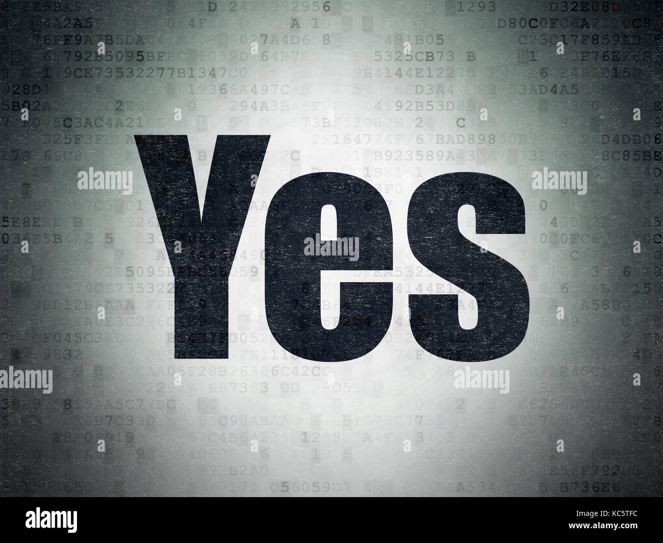 Business concept: Yes on Digital Data Paper background Stock Photo - Alamy