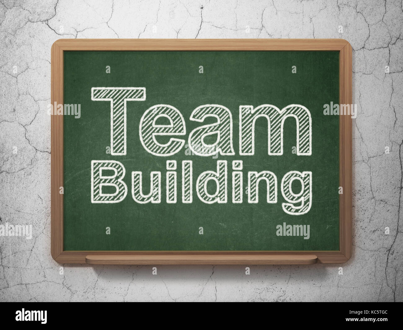 Business concept: Team Building on chalkboard background Stock Photo ...