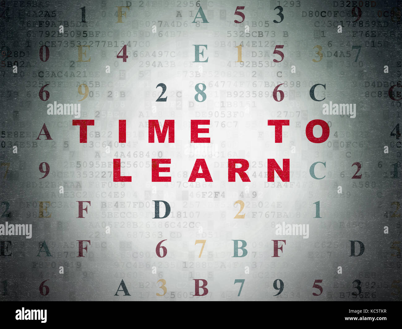 Timeline concept: Time to Learn on Digital Data Paper background Stock ...