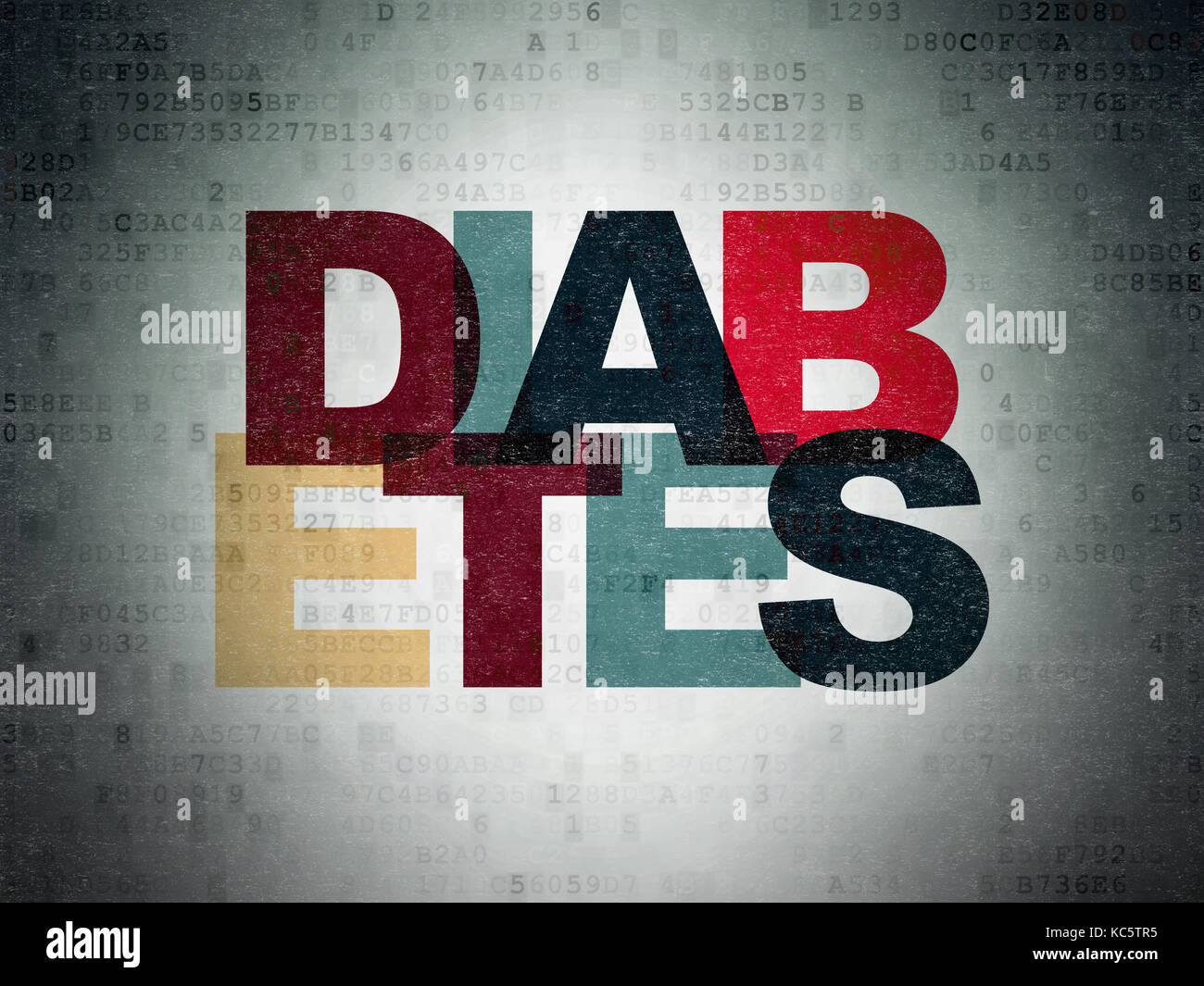 Healthcare concept: Diabetes on Digital Data Paper background Stock ...