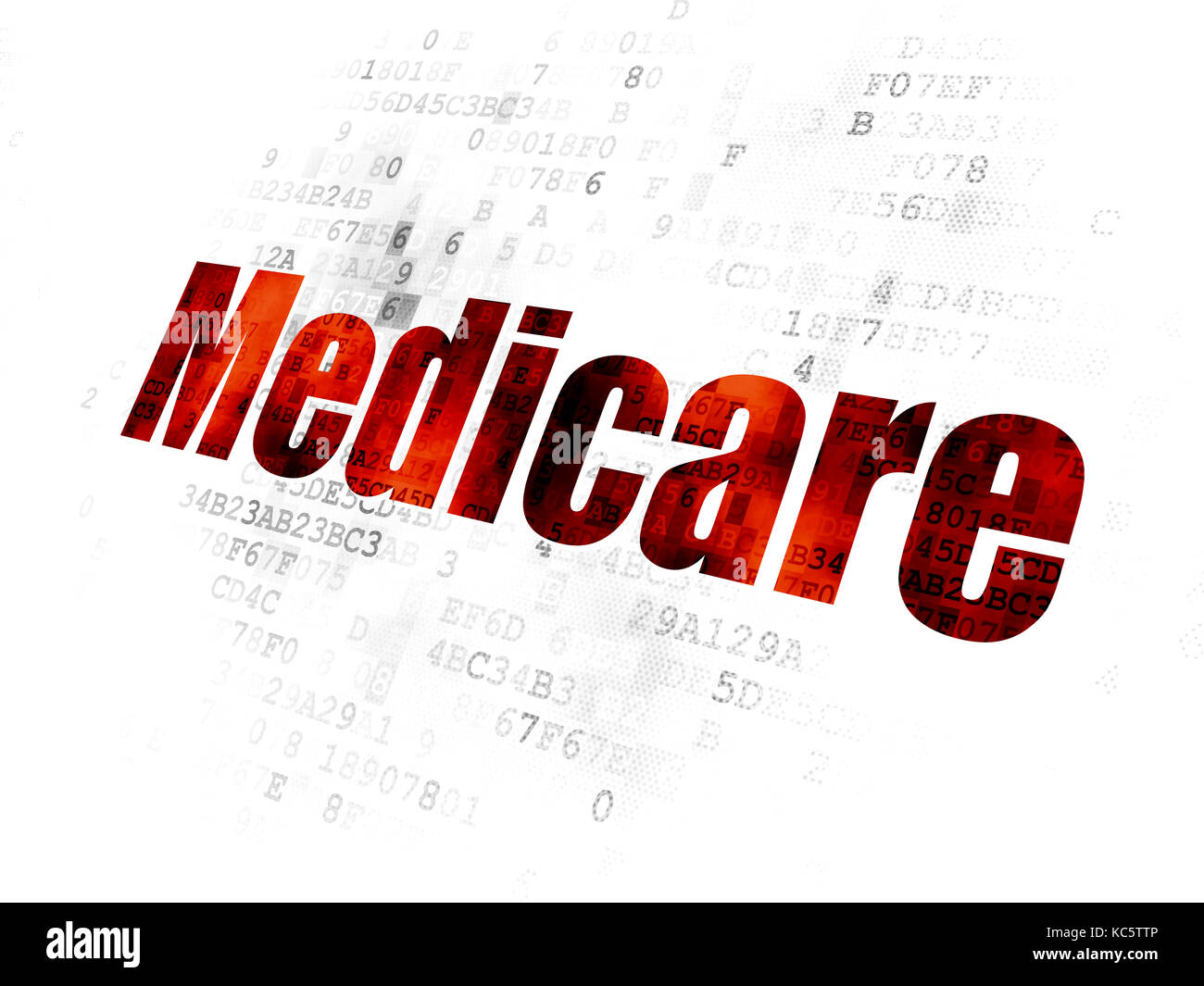 Healthcare concept: Medicare on Digital background Stock Photo - Alamy