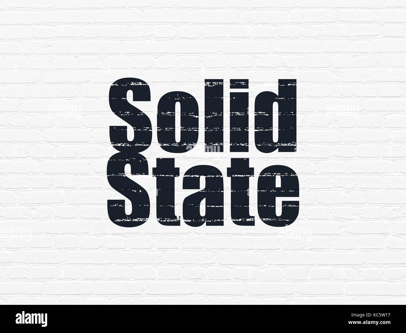 Science concept: Solid State on wall background Stock Photo - Alamy