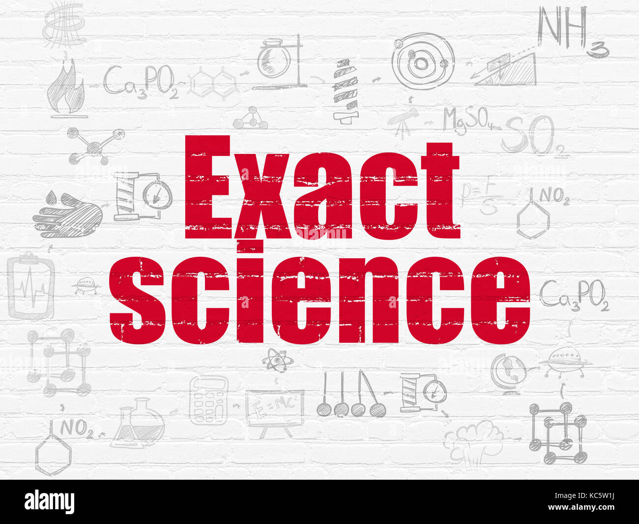Science concept: Exact Science on wall background Stock Photo - Alamy