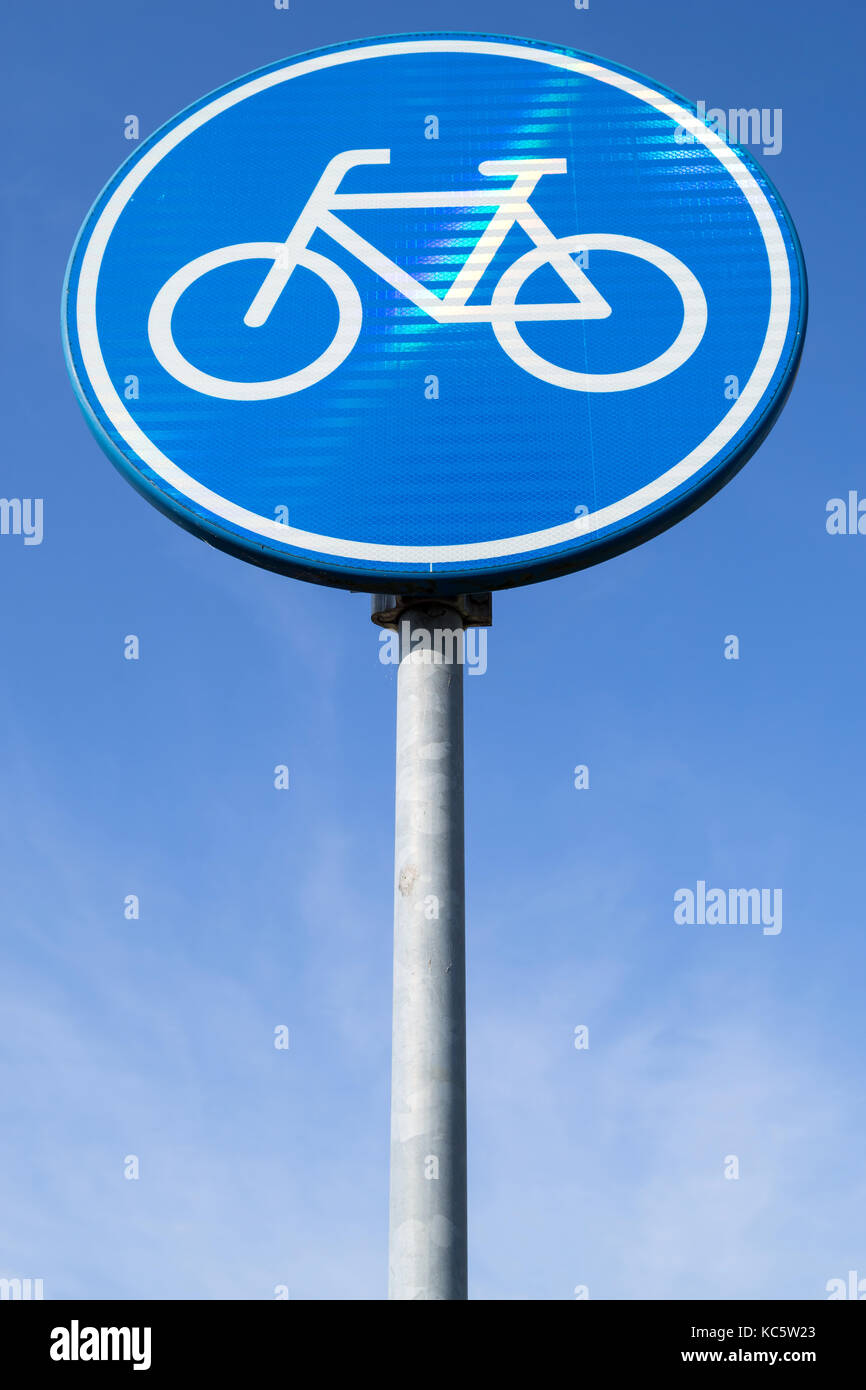 Dutch road sign: route for pedal cycles only Stock Photo - Alamy