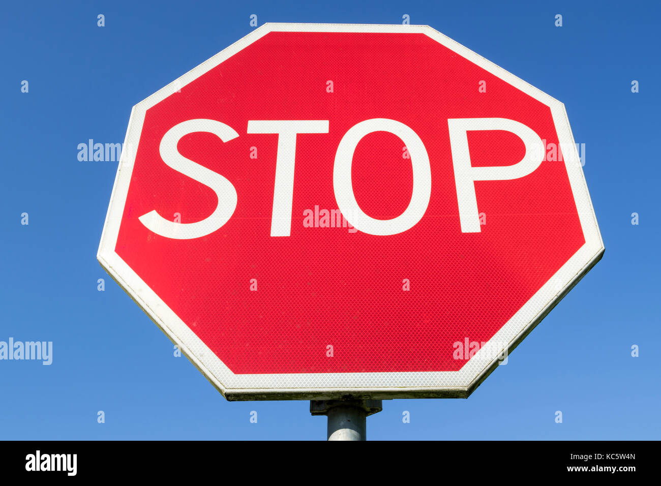 Dutch road sign: STOP, give priority to traffic on the main road ahead ...