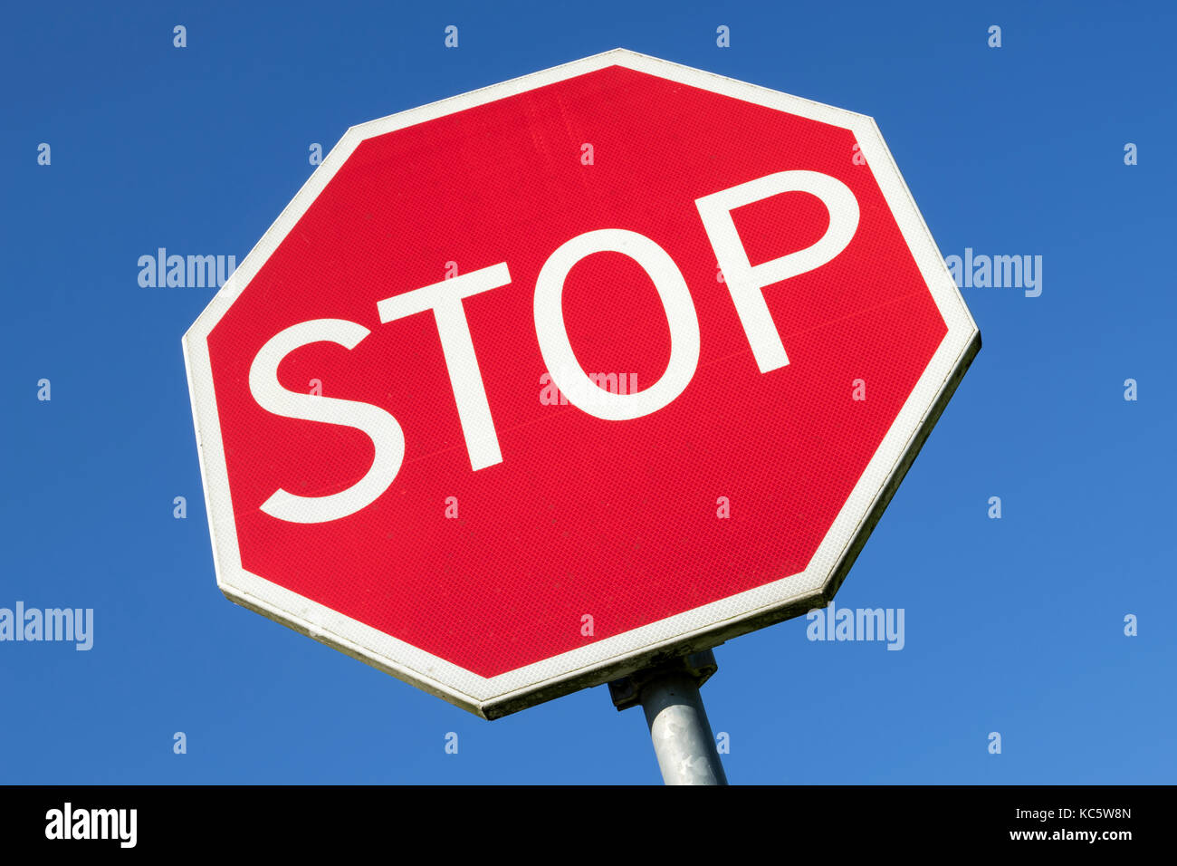 Dutch road sign: STOP, give priority to traffic on the main road ahead ...