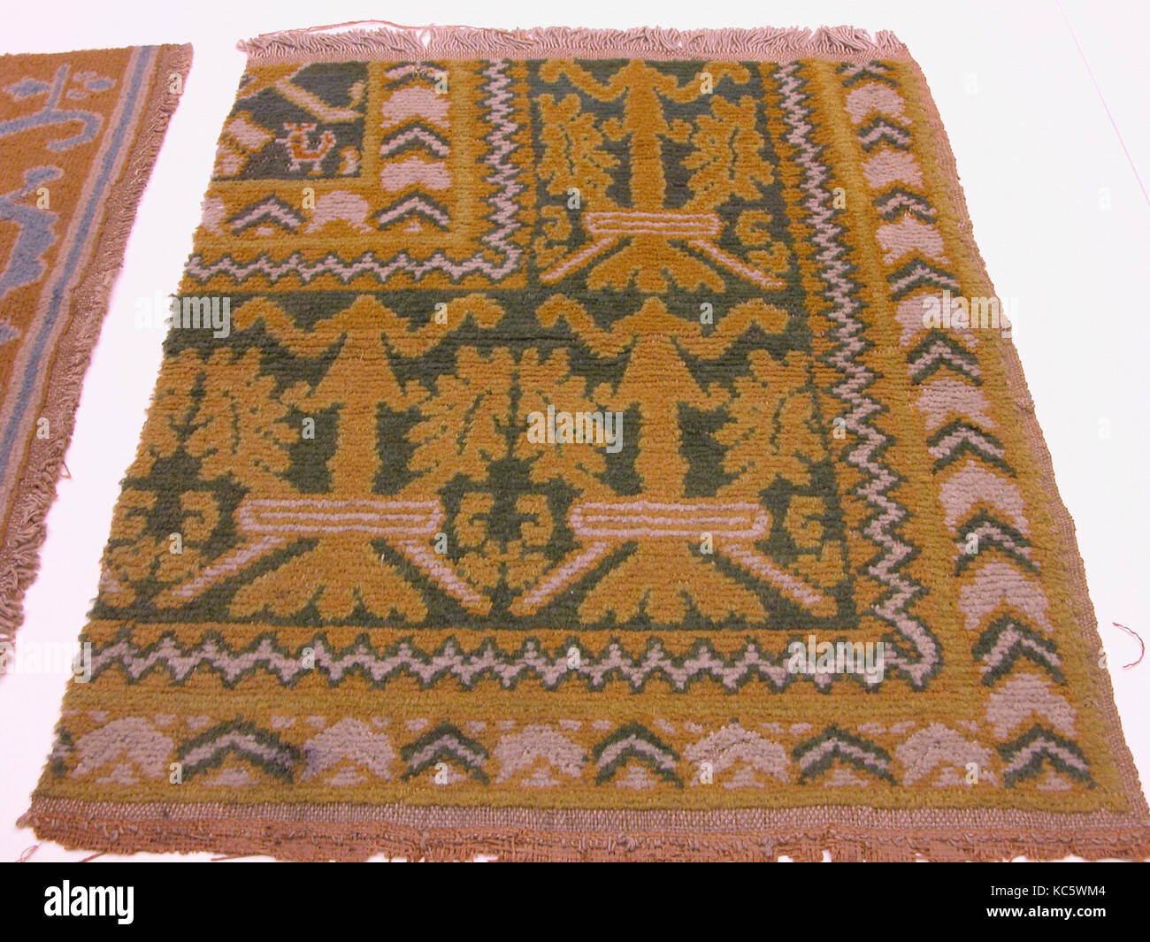 Fragment, 15th–16th century, Attributed to Spain, Wool (warp, weft and ...