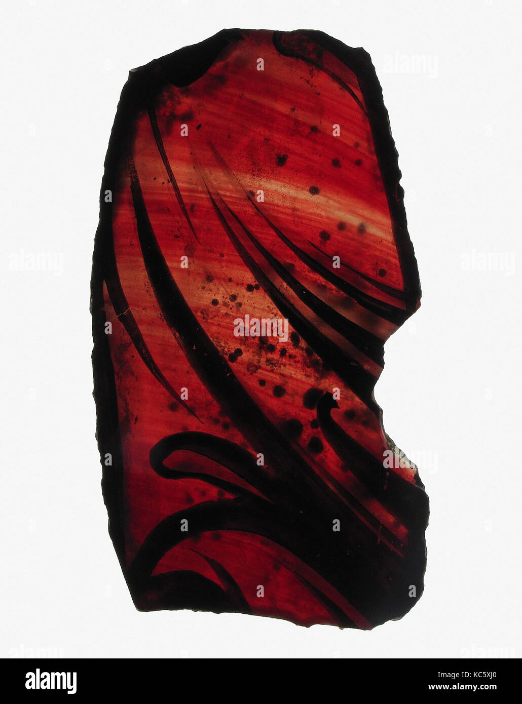 Glass Fragment, 15th century, European, Pot metal glass, Overall: 1 1/2 ...