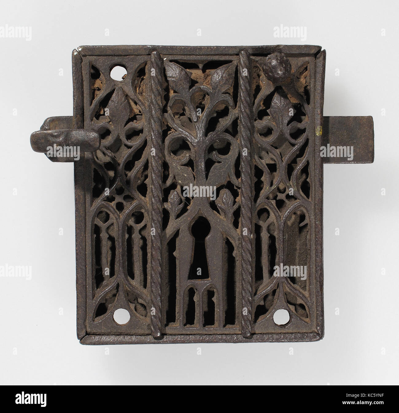 Lock, 15th–16th century, European, Iron, Overall: 4 3/16 x 3 1/2 in ...