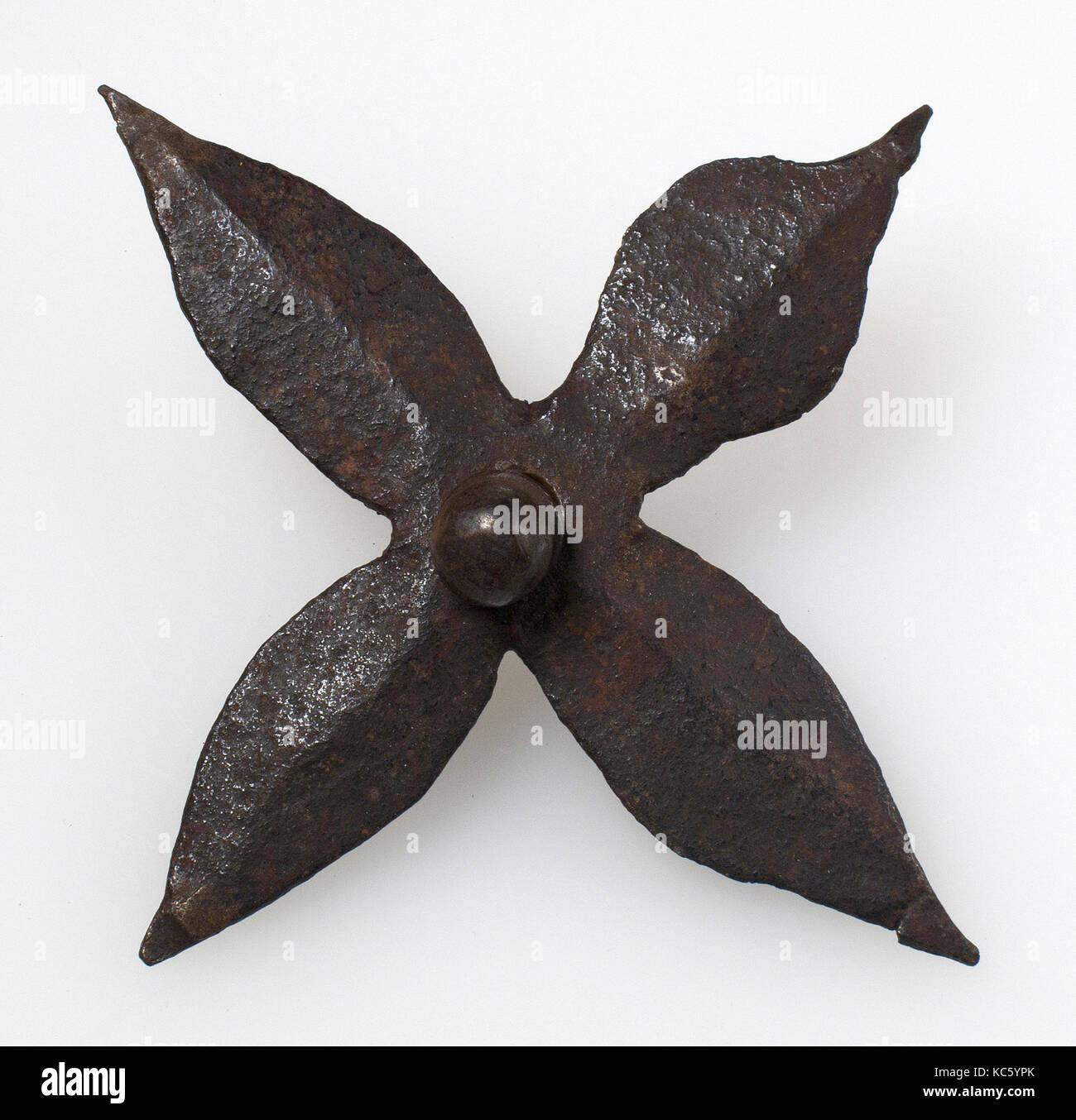 Plate and Nail, 15th–16th century, European, Iron, Overall: 6 1/16 x 6 ...