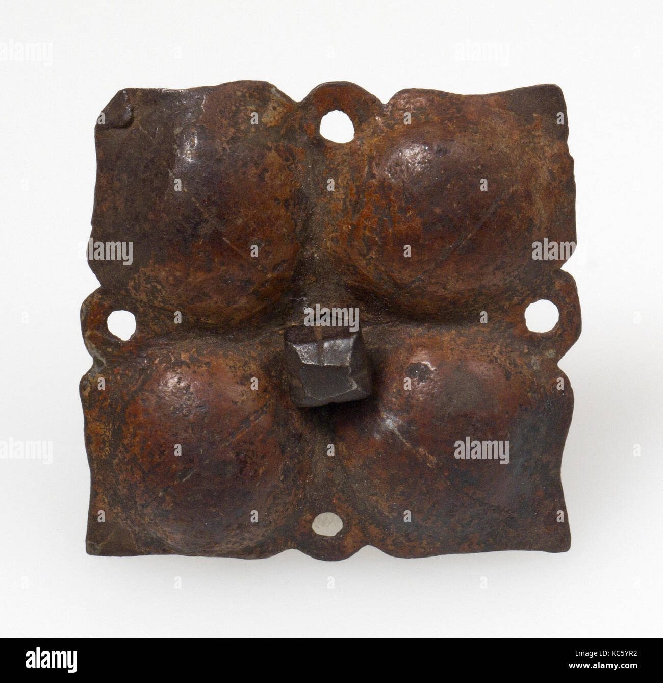 Plate and Nail, 15th–16th century, European, Iron, Overall: 3 in. (7.6 ...