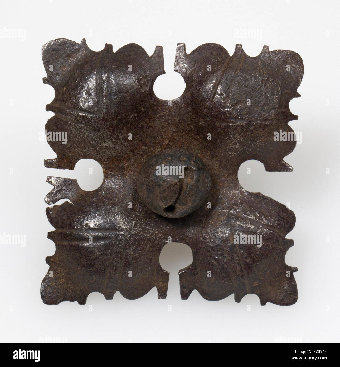 Plate and Nail, 15th–16th century, European, Iron, Overall: 3 3/8 in ...