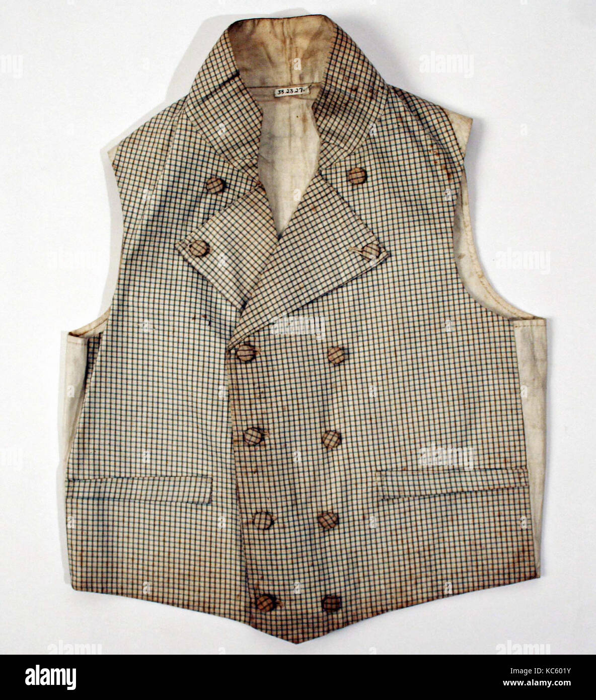 Vest, ca. 1830, European, linen Stock Photo - Alamy