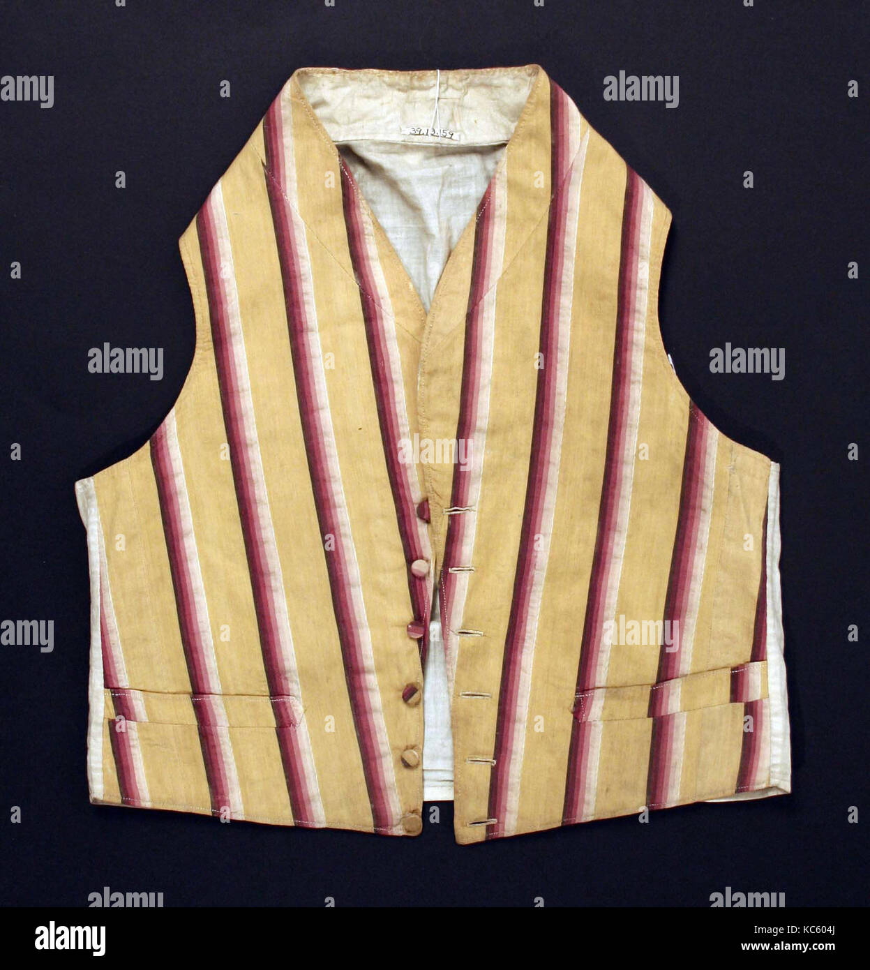 Vest, ca. 1823, American or European Stock Photo - Alamy
