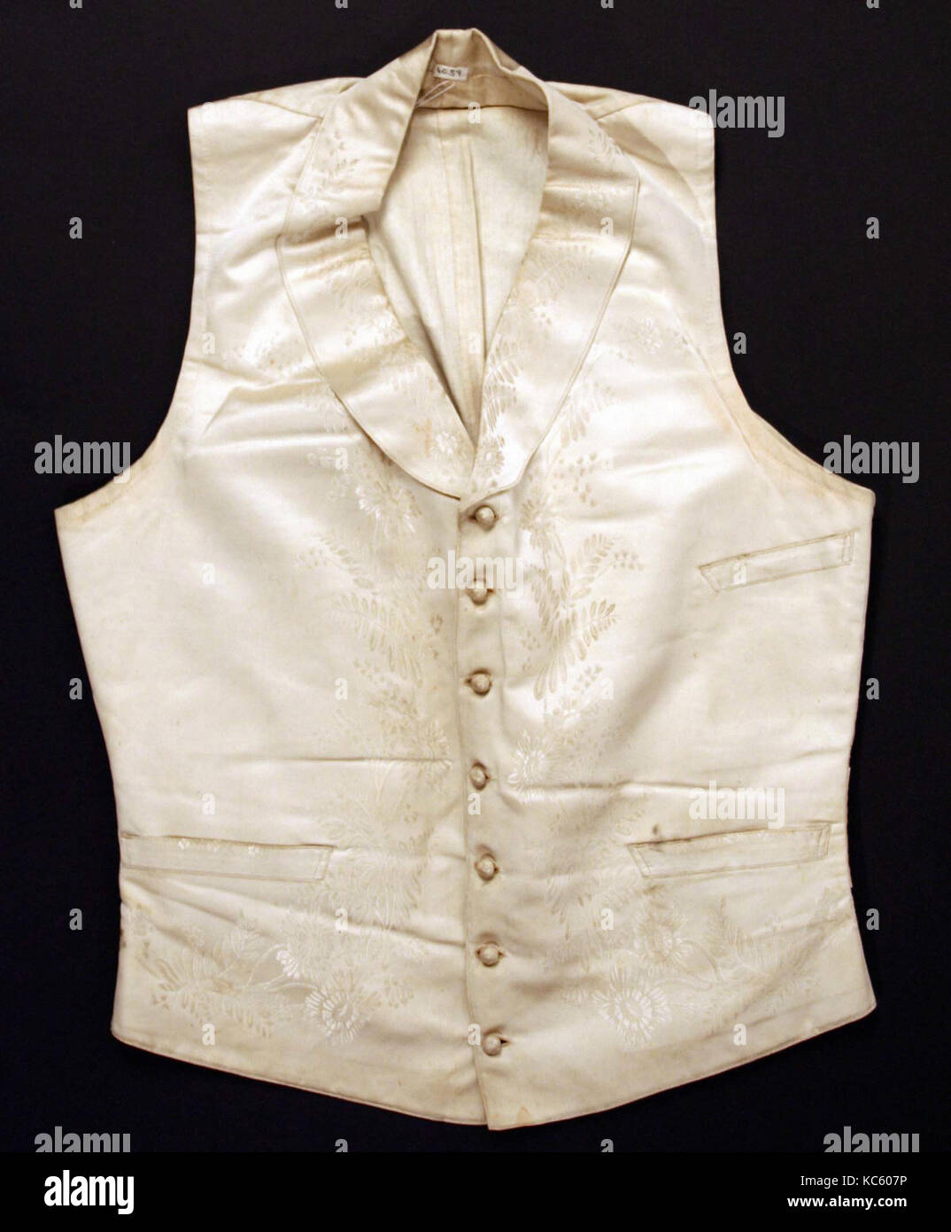 Wedding vest, 1837, American, silk Stock Photo - Alamy