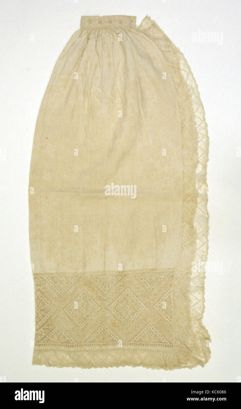 Apron, 18th century, Spanish, linen Stock Photo - Alamy