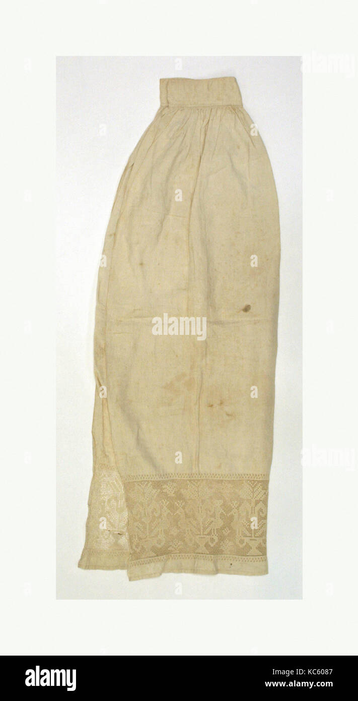 Apron, 18th century, Spanish, linen Stock Photo - Alamy