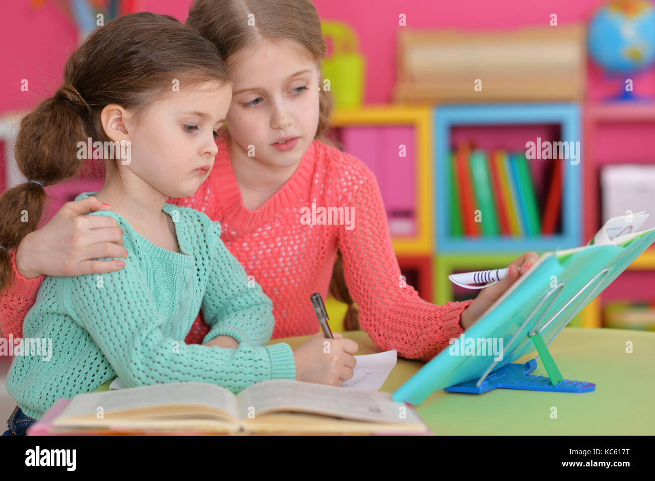 beautiful little girls at class Stock Photo - Alamy