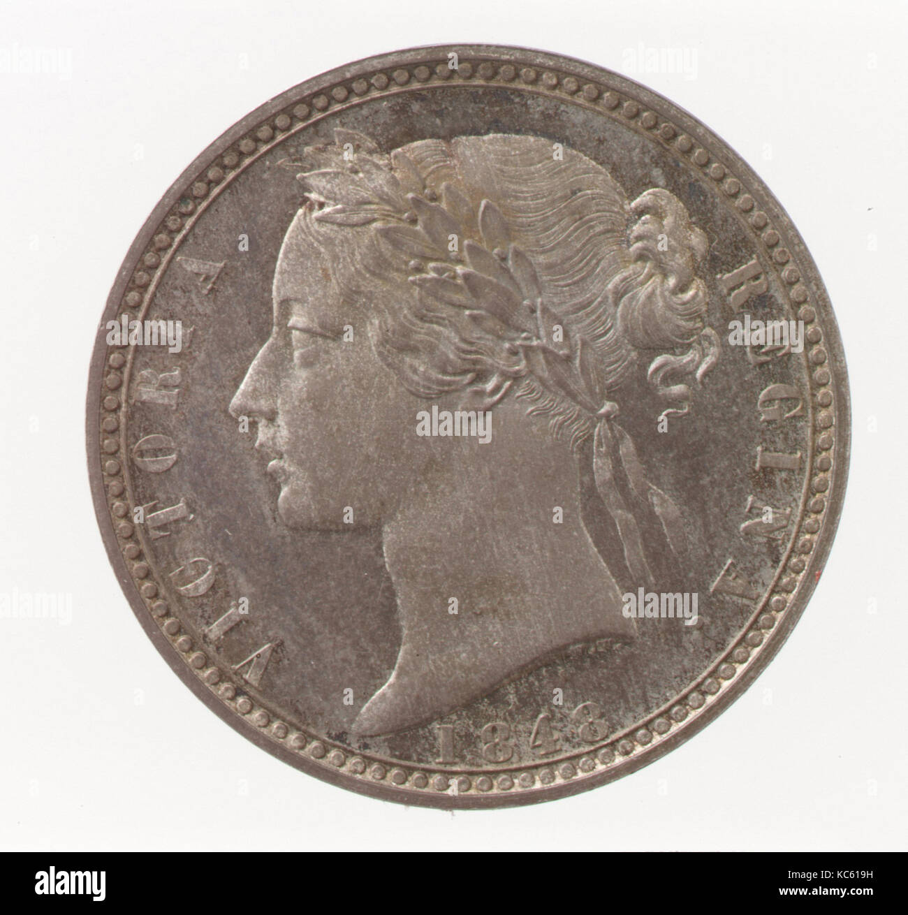 Queen Victoria proof florin, William Wyon (British, Birmingham 1795 ...