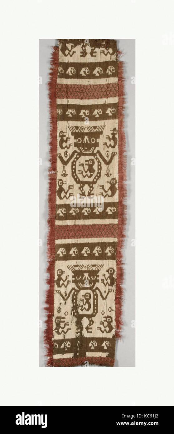 Sash Fragments, 14th–early 16th century, Peru, Peruvian, Cotton ...