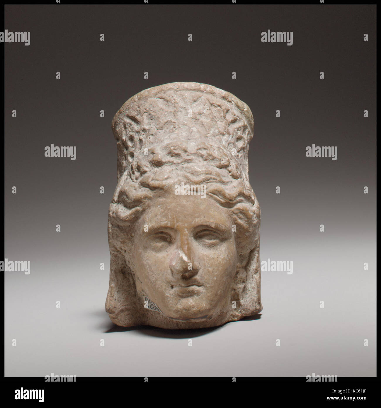 Terracotta head of a goddess, Early Hellenistic, 3rd century B.C ...