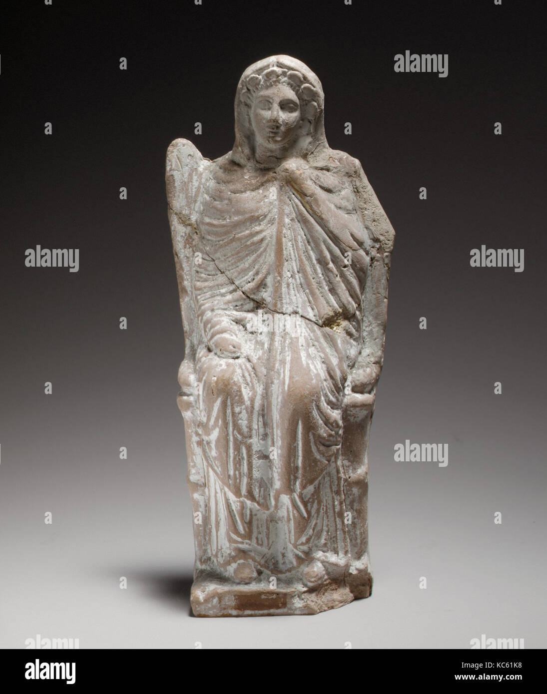 Terracotta statuette of a seated goddess, late 4th–early 3rd century B ...