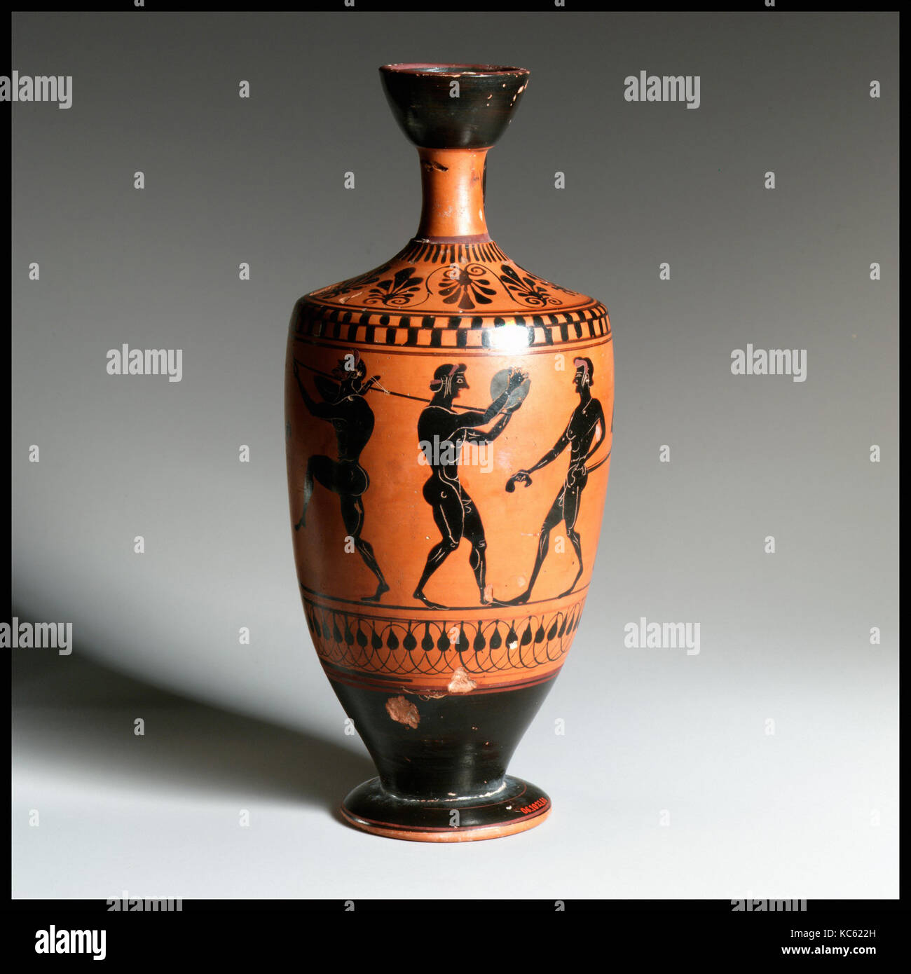 Terracotta lekythos (oil flask), late 6th century B.C Stock Photo - Alamy