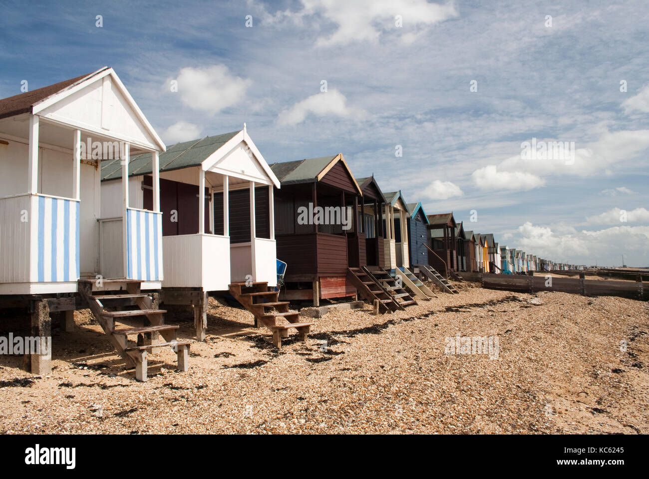 Beach Huts, Thorpe Bay, near Southend, Essex, England Stock Photo - Alamy