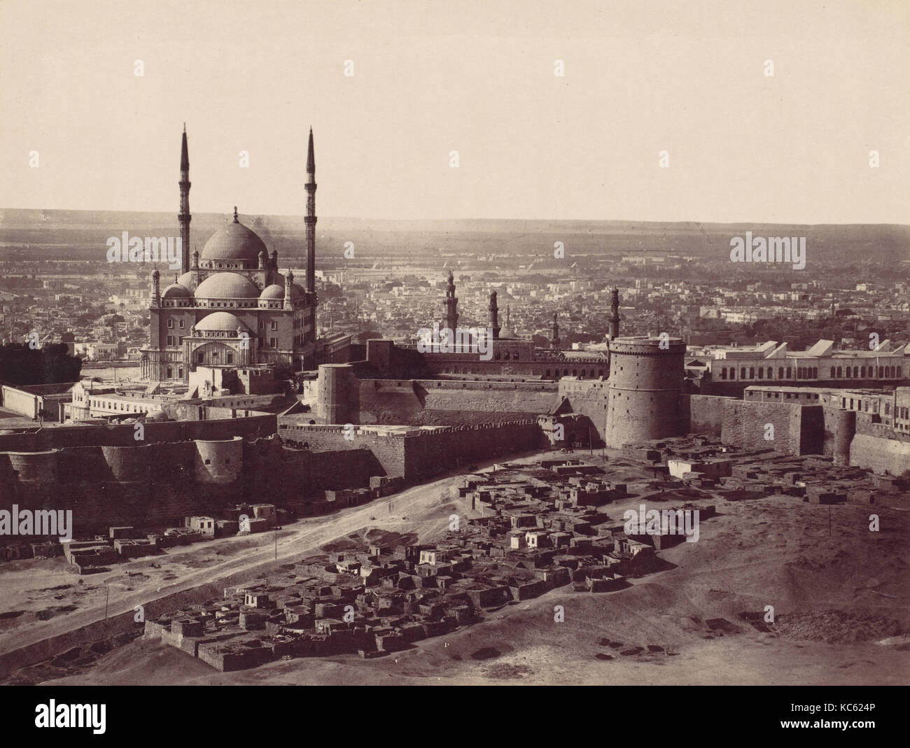 The Citadel and the Mosque of Mohammed Ali, Cairo, Unknown, 1870s Stock ...