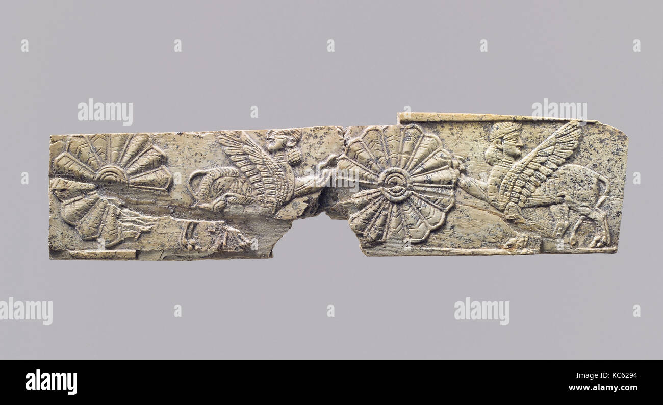 Panel fragment with winged sphinxes and rosettes, ca. 8th–7th century B ...