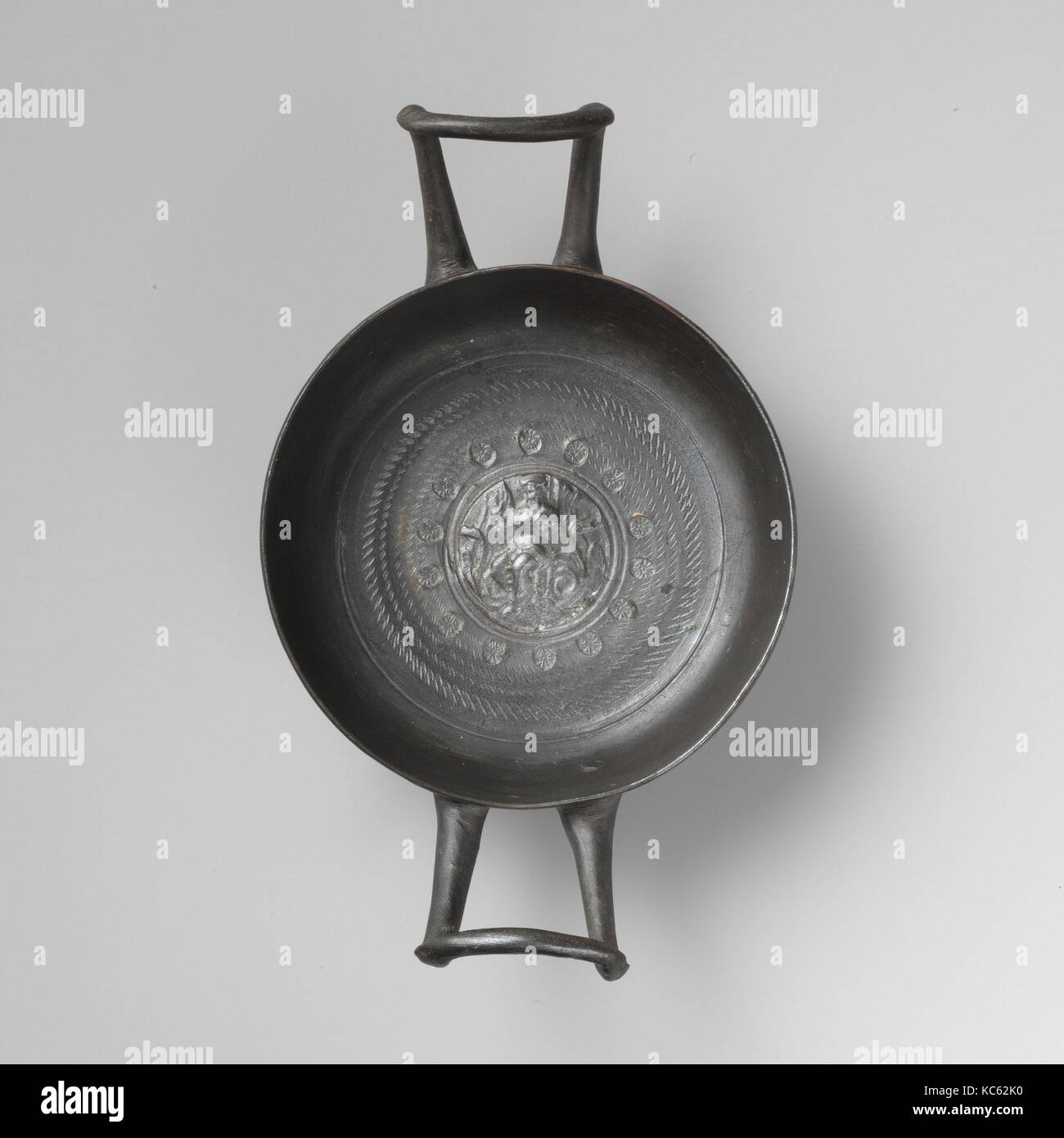 Terracotta stemless kylix (drinking cup), late 4th–3rd century B.C ...