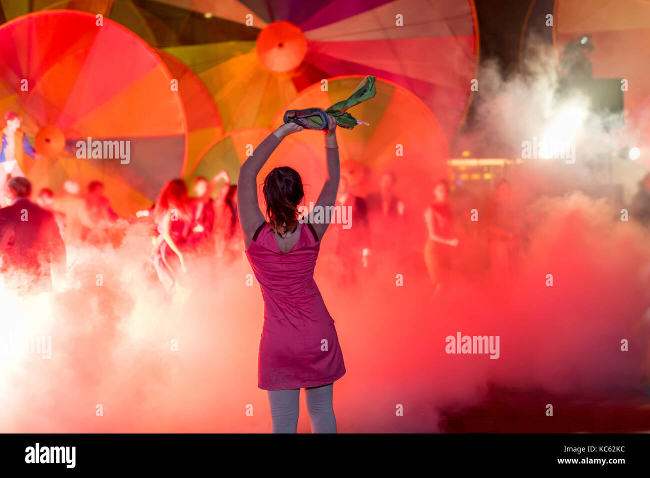 Colourful party background people dancing hi-res stock photography and ...
