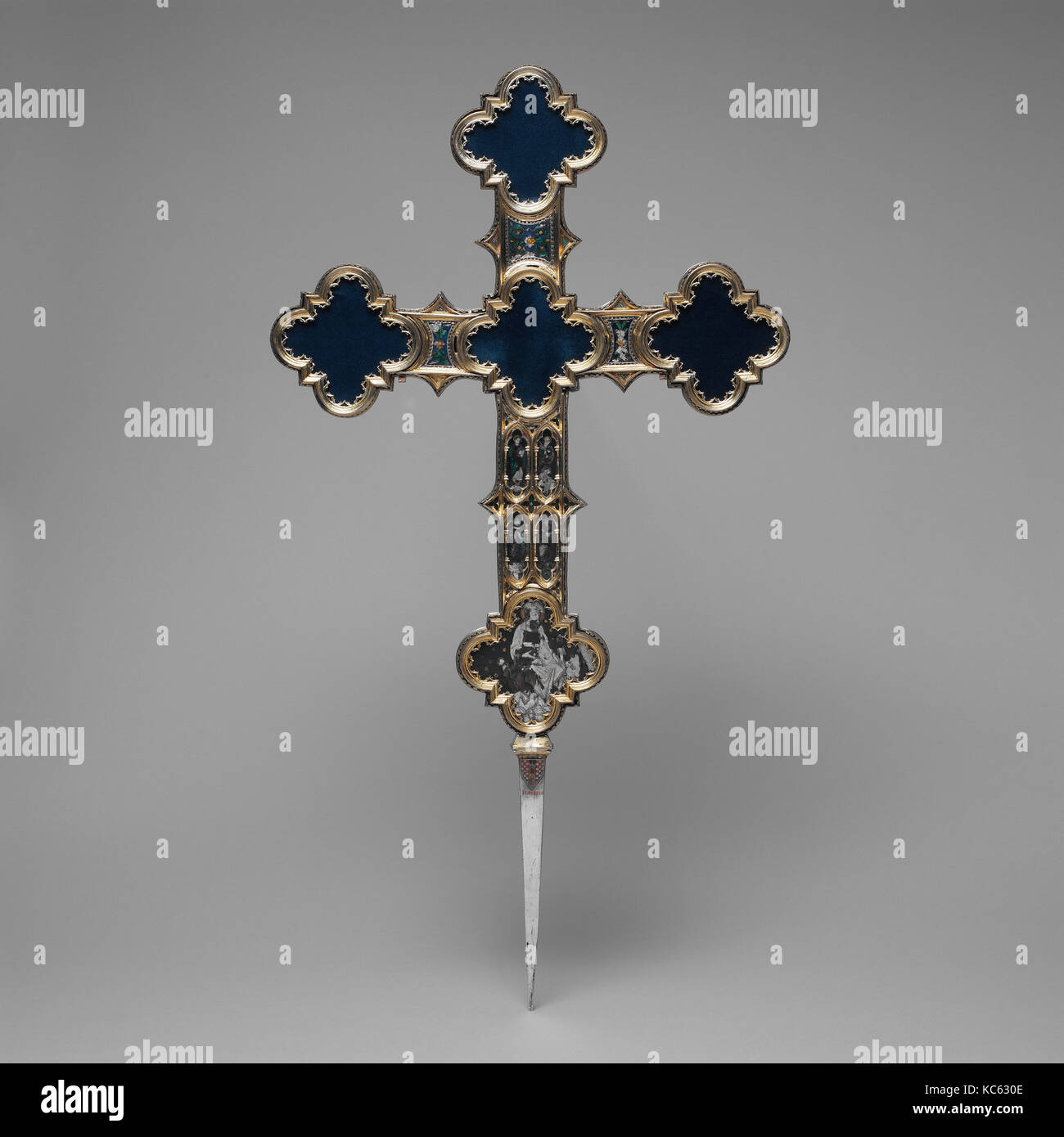 Processional Cross, 15th century, Italian, Translucent Champlevé enamel ...