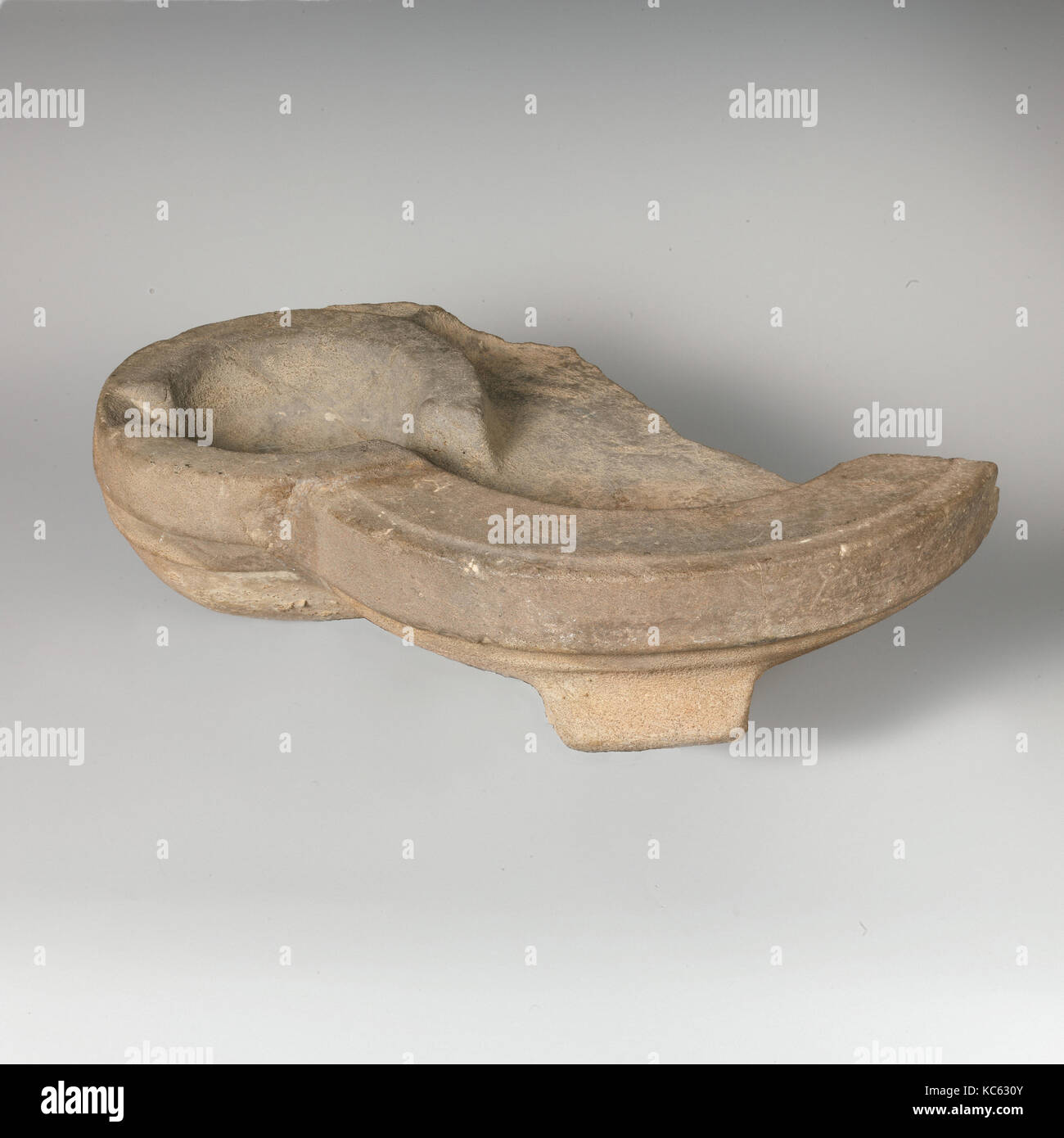 Fragmentary stone oil lamp, Middle Minoan III-Late Minoan I, ca. 1750 ...