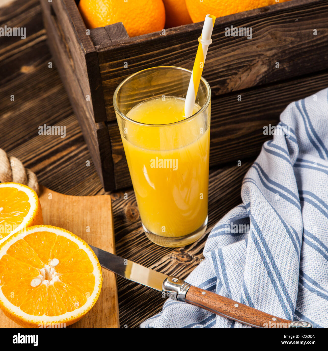 Fresh orange juice Stock Photo - Alamy
