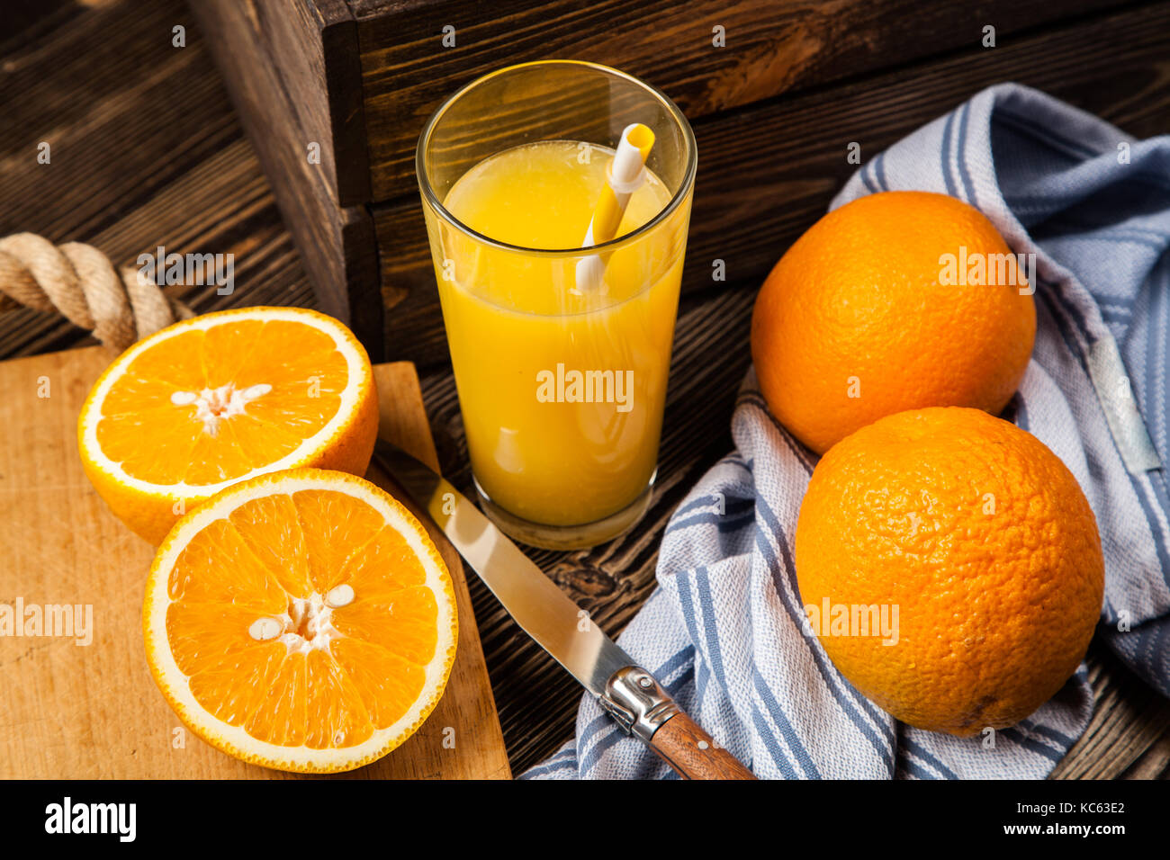 Fresh orange juice Stock Photo - Alamy