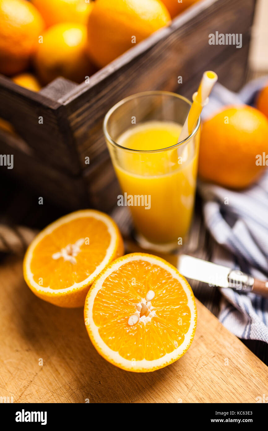 Fresh orange juice Stock Photo - Alamy