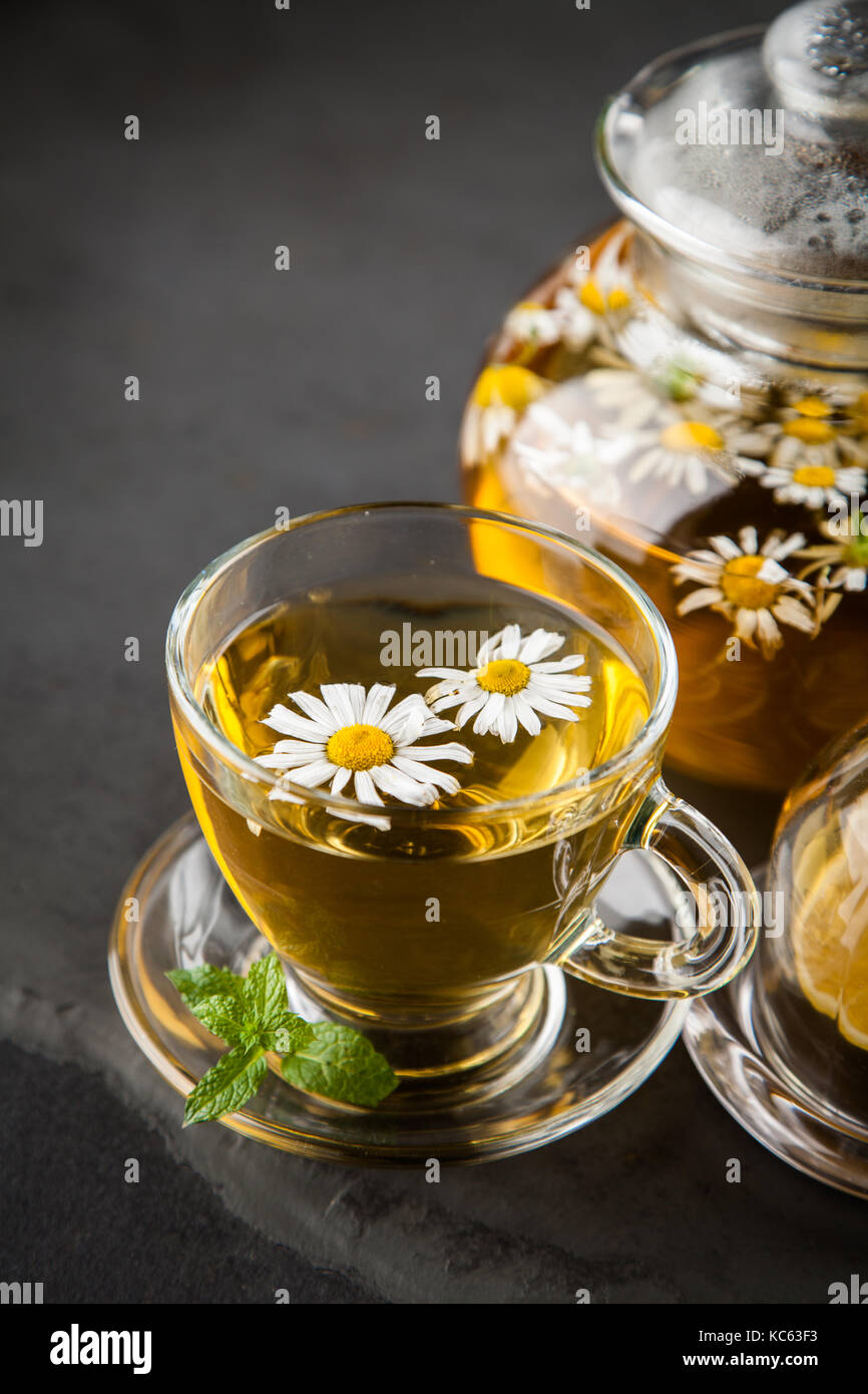 Cup of chamomile tea Stock Photo - Alamy