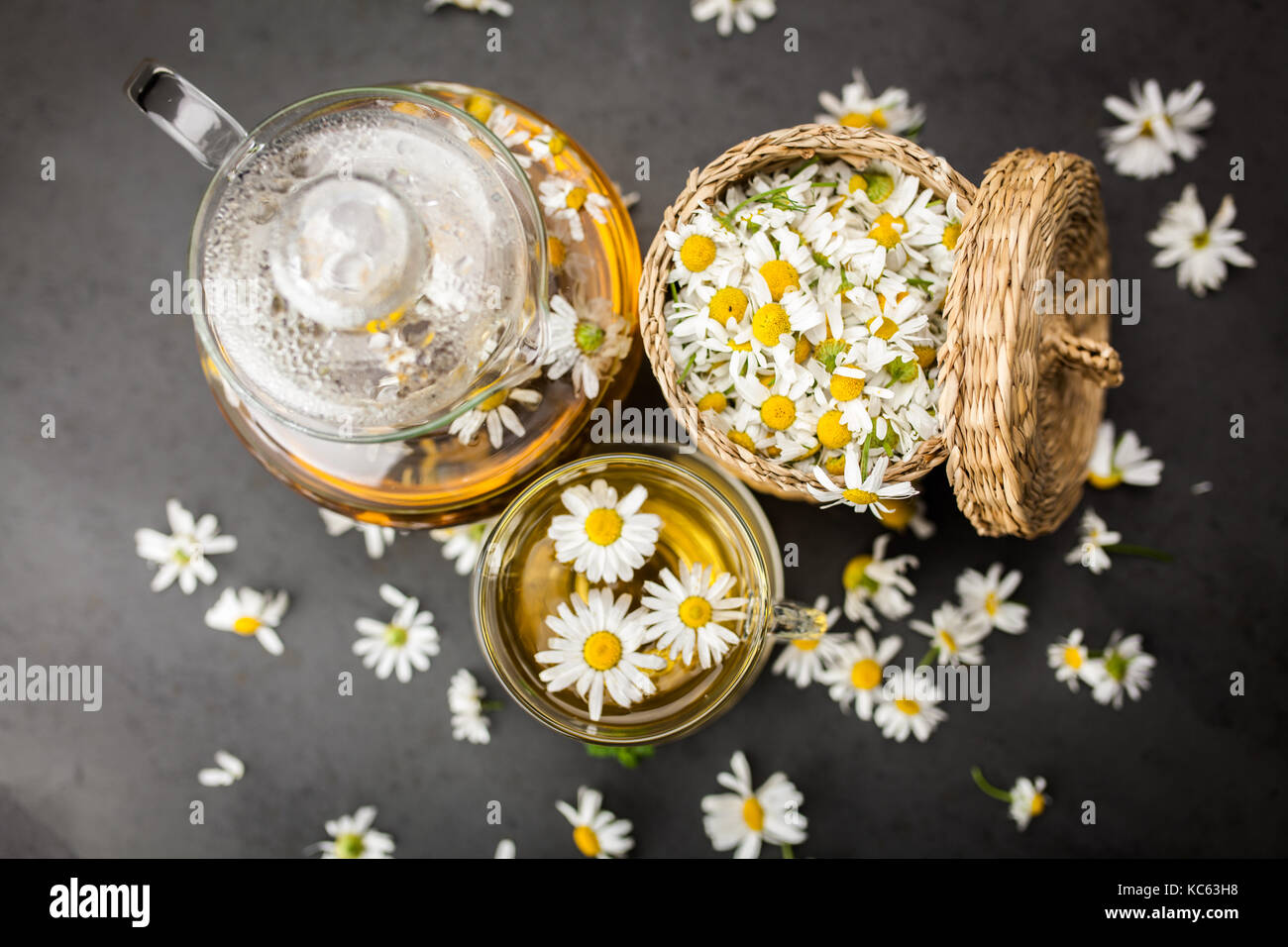 Cup of chamomile tea Stock Photo - Alamy