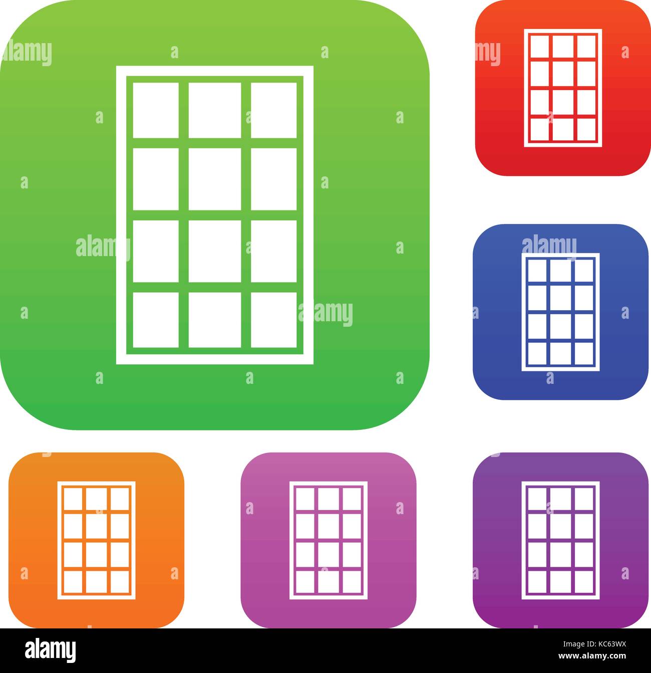 White arched window set color collection Stock Vector Image & Art - Alamy