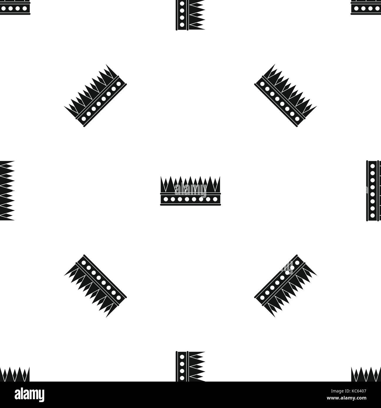 Regal crown pattern seamless black Stock Vector Image & Art - Alamy