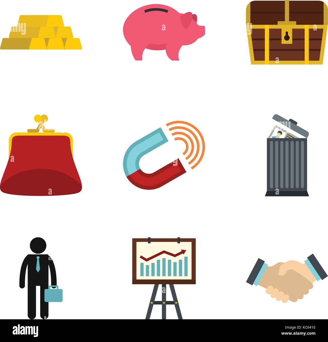 Checking cash icons set, cartoon style Stock Vector Image & Art - Alamy