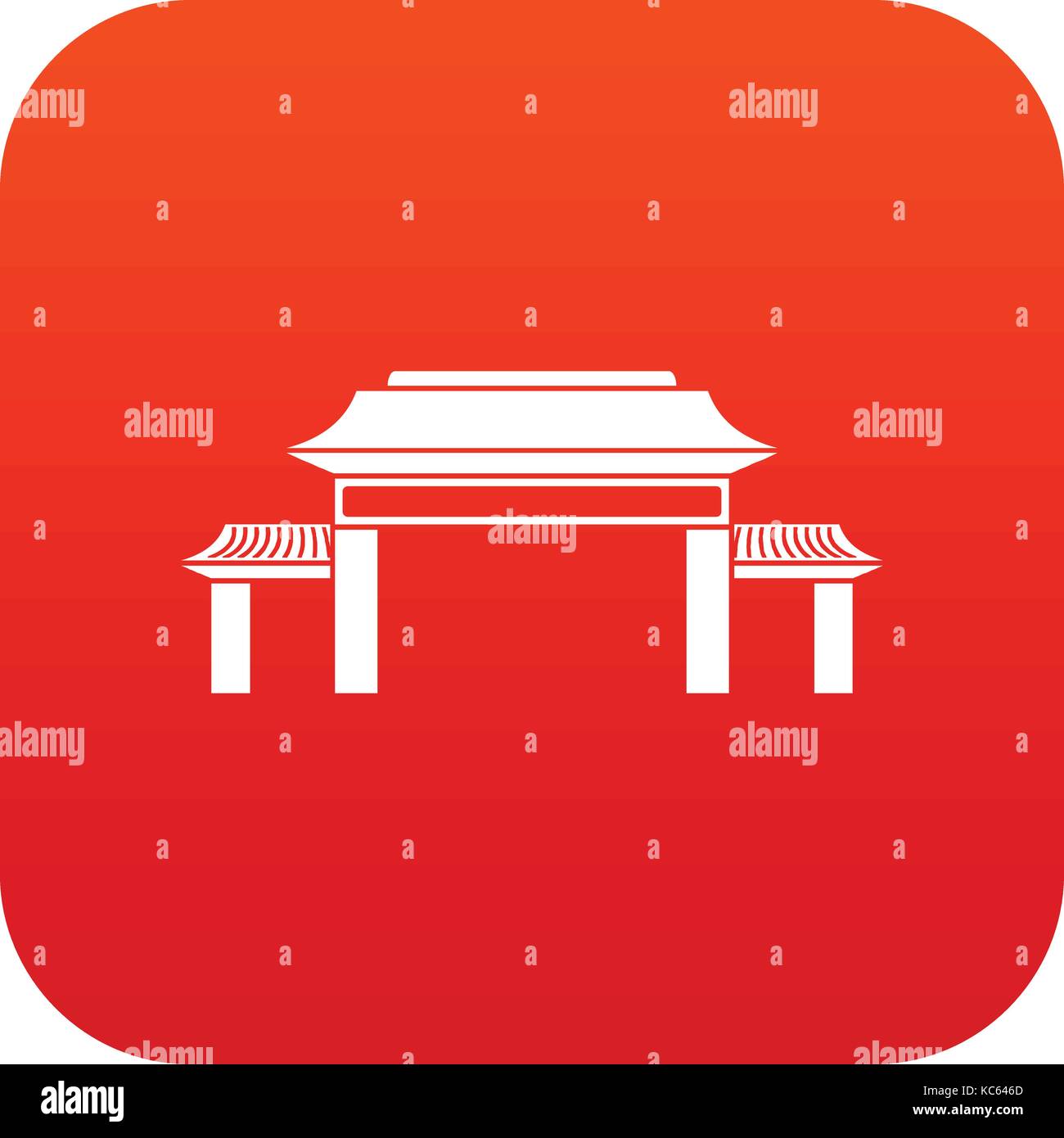 Pagoda icon digital red Stock Vector Image & Art - Alamy
