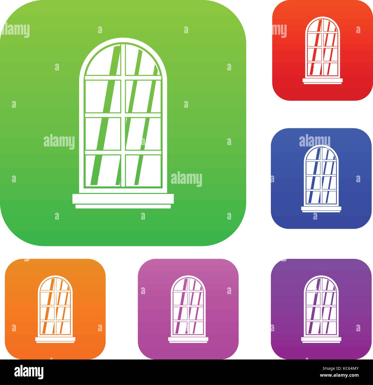 White window frame set color collection Stock Vector Image & Art - Alamy