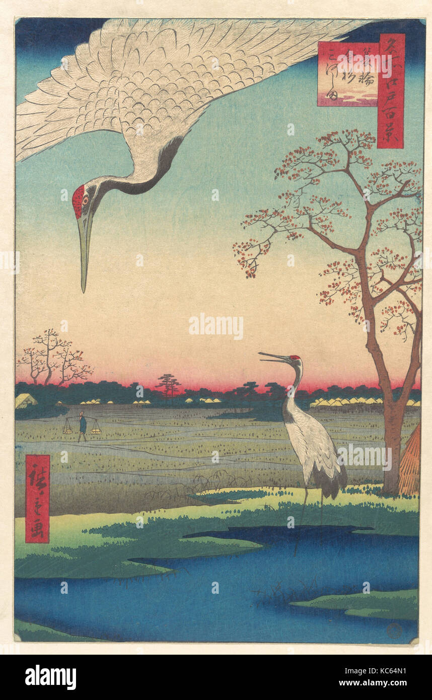 Minowa, Kanasugi at Mikawashima, from the series One Hundred Famous ...