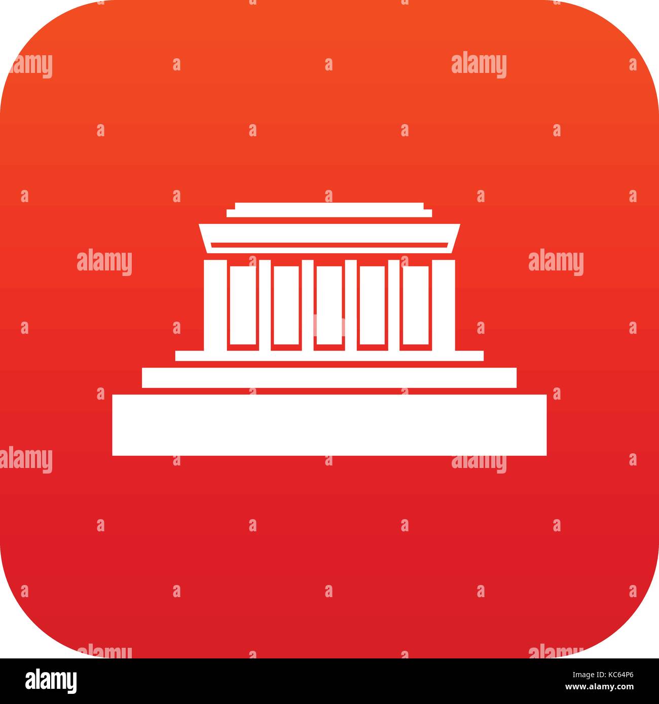 Building icon digital red Stock Vector Image & Art - Alamy