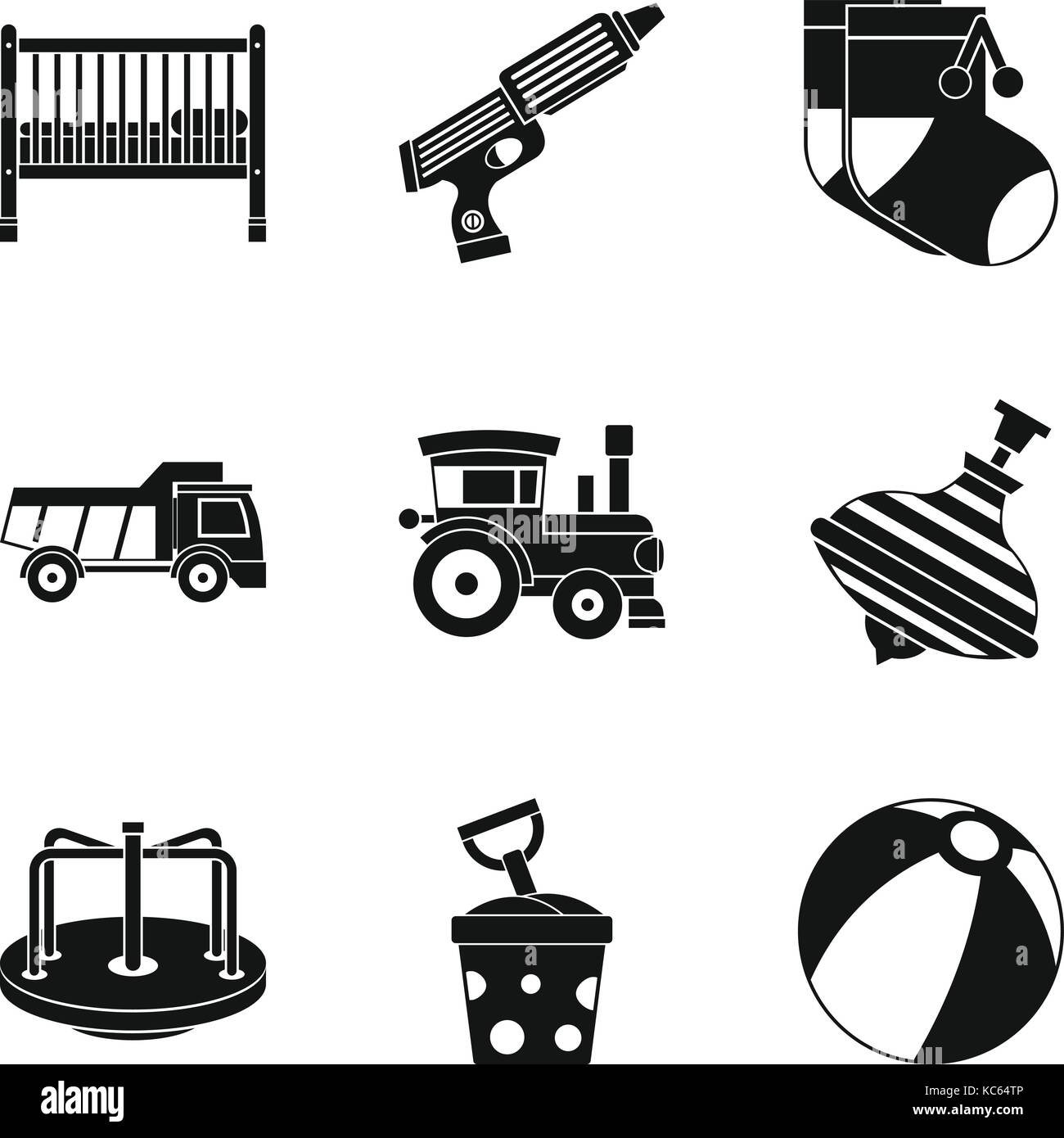 Different toy icons set, simple style Stock Vector Image & Art - Alamy