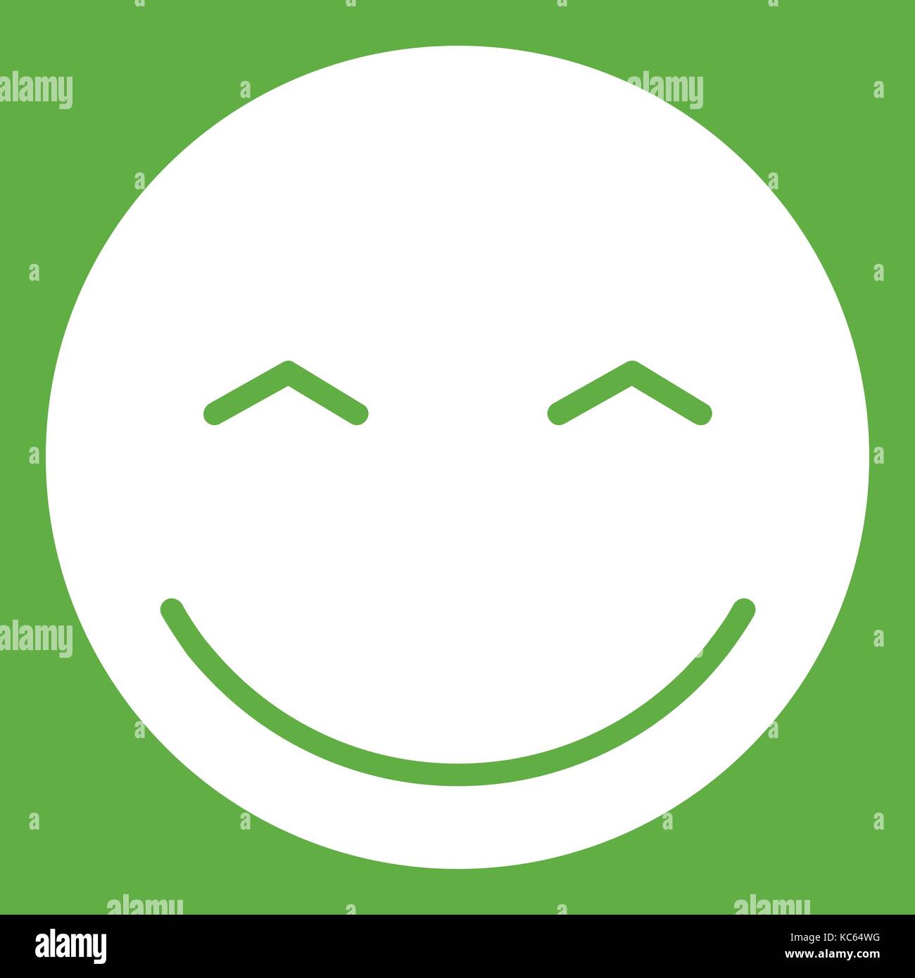 Smiling emoticon green Stock Vector Image & Art - Alamy